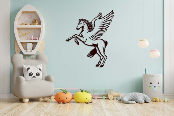 Pegasus Metal Wall Art Greek Mythology Metal Wall Decor | Etsy