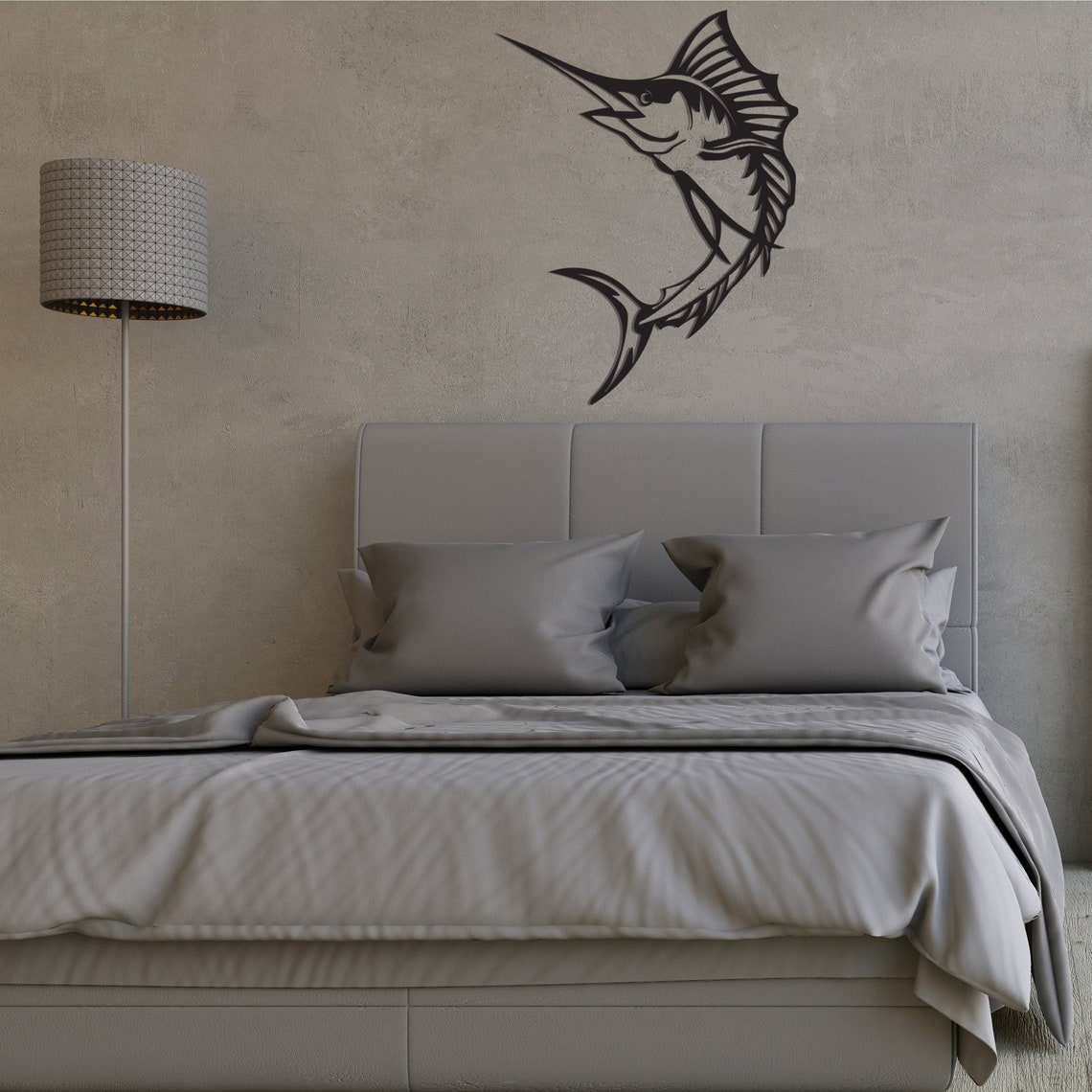 Swordfish Metal Wall Decor Metal Wall Art Minimalist Design - Etsy