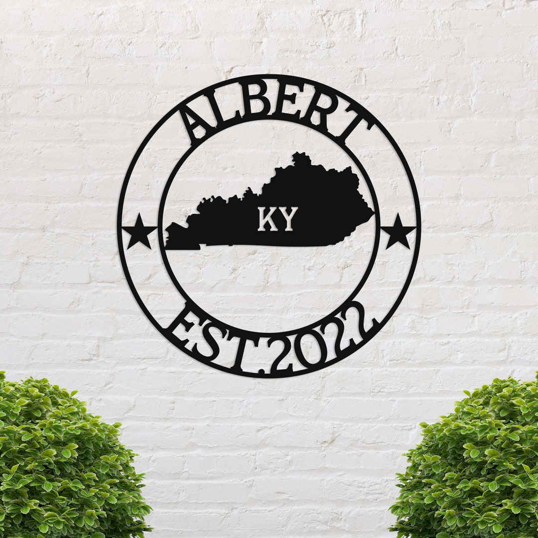 Kentucky Custom Metal Sign, Ky State Sign, Kentucky Welcome Sign, Metal ...