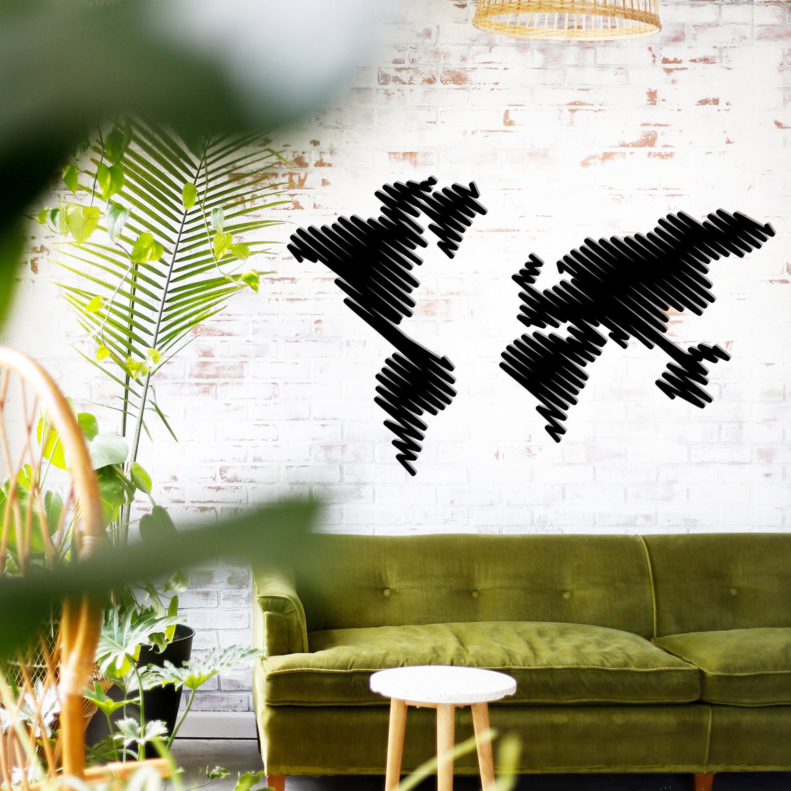 Scribble Metal World Map Wall Art Metal Wall Decor Metal | Etsy