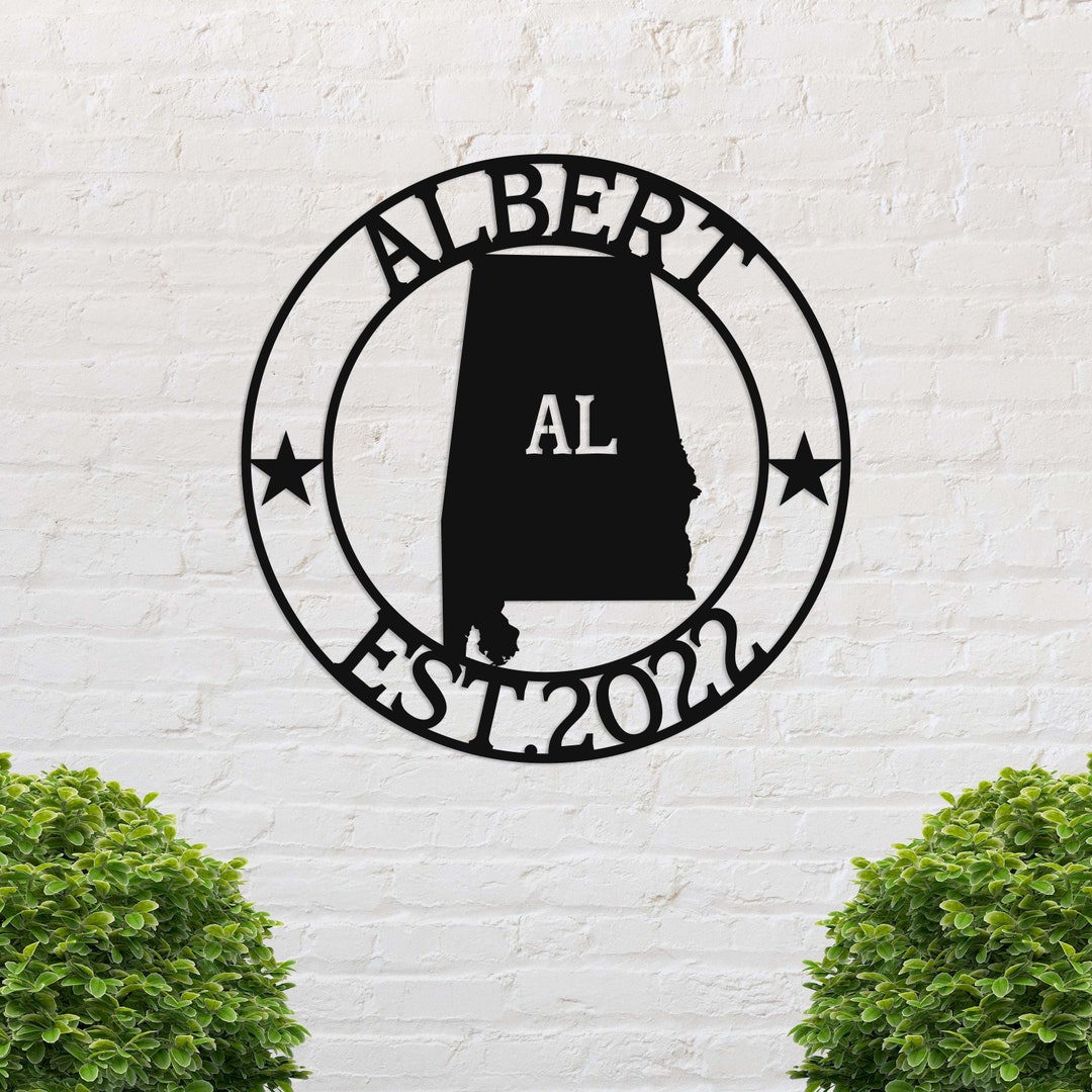 Alabama Custom Metal Sign, Al State Sign, Alabama Welcome Sign, Metal ...