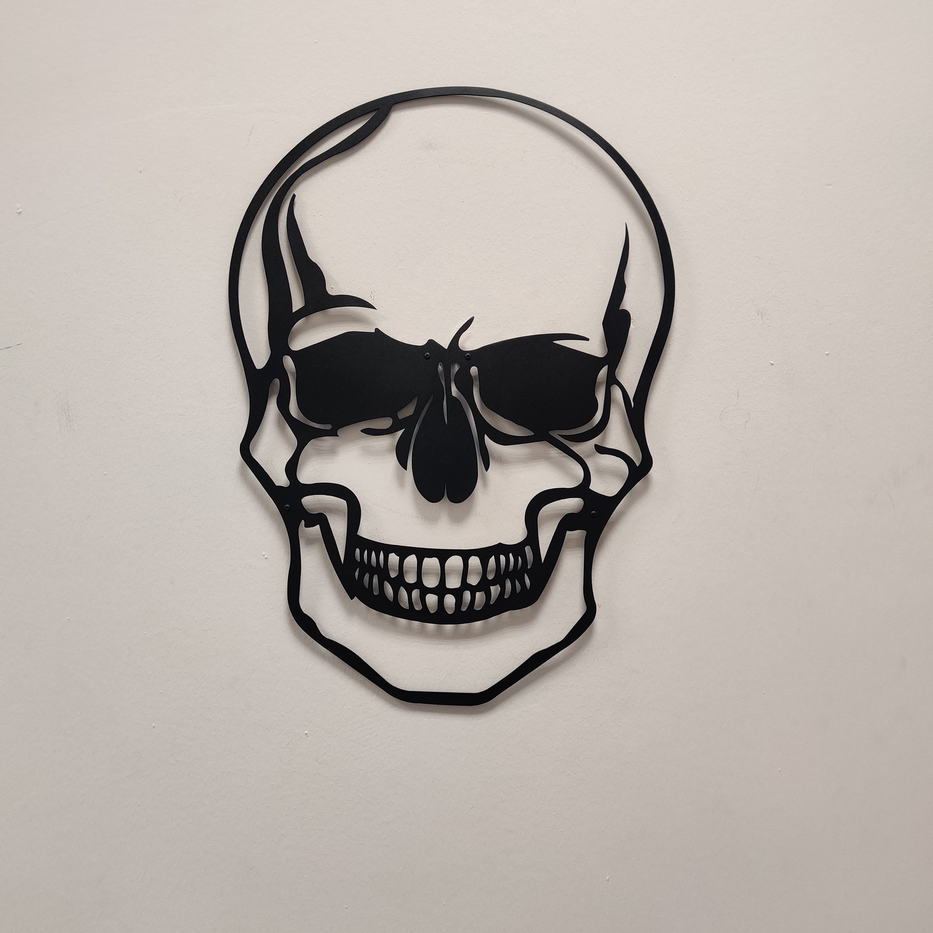 Human Skull Wall Decor,metal Wall Art,metal Wall Decor,metal Wall Sign ...