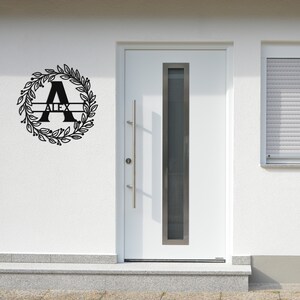 Leafy Custom Metal Sign, Flowers Custom Wall Art, Personalized Front ...