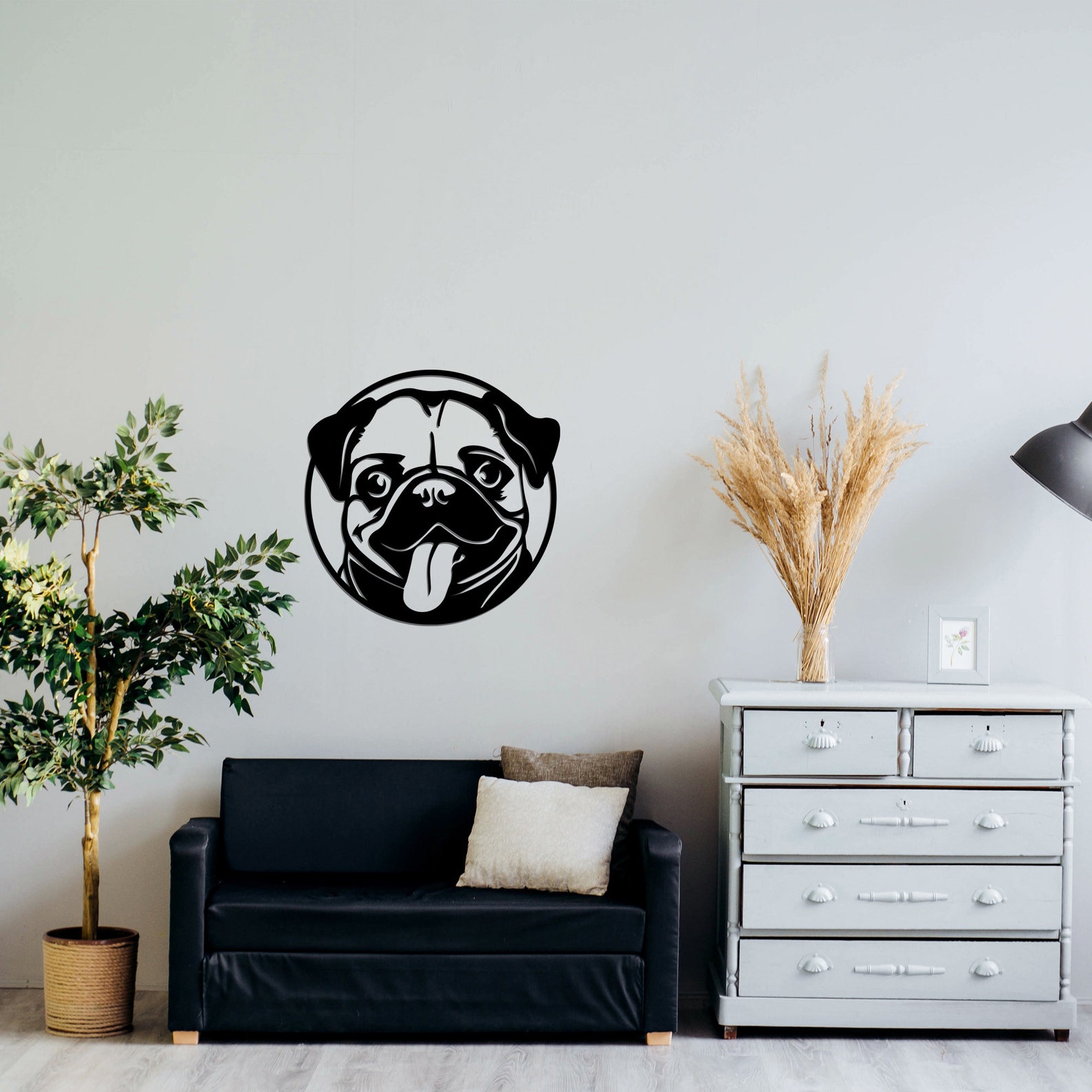 Pug Wall Decor Metal Wall Art Metal Wall Decor Metal Wall - Etsy