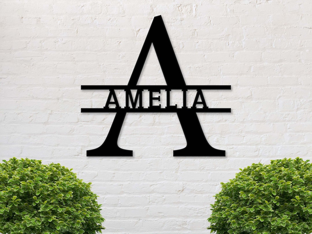 Custom Letter Wall Decor, Custom Name Metal Sign, Personalized Metal ...