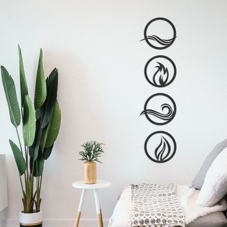 Four Elements Wall Decor Metal Wall Art Metal Wall Decor - Etsy