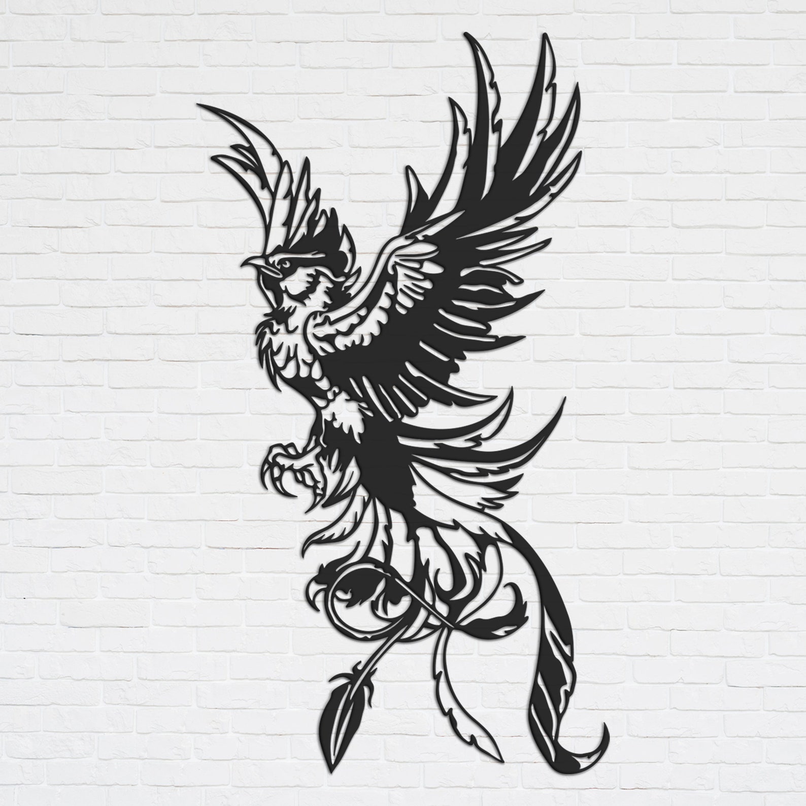 Phoenix Wall Decormetal Wall Artmetal Wall Decormetal Wall | Etsy
