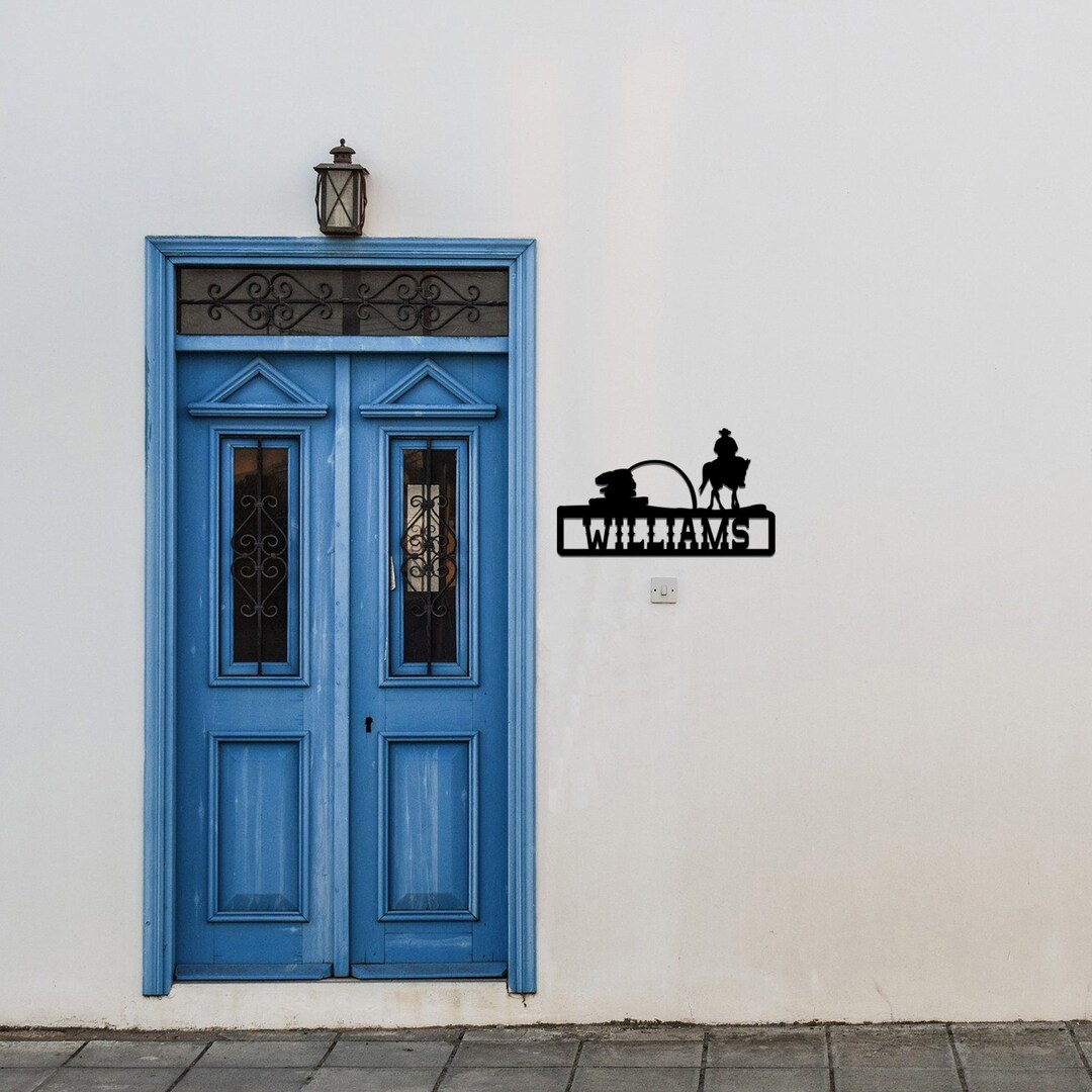 Personalized Western Metal Sign, Custom Western Decor, Metal Wall Decor ...