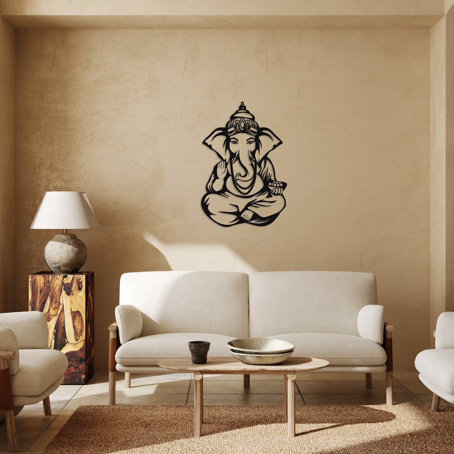 Ganesha Metal Wall Art, Spiritual Wall Decor, Ganesha Wall Decor, Lord ...