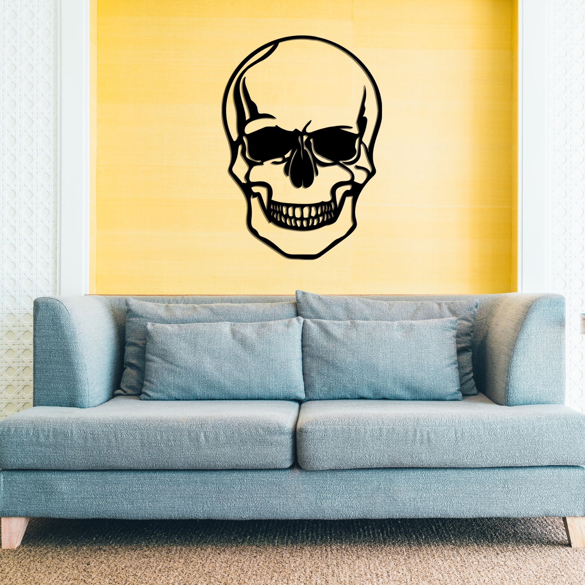 Human Skull Wall DecorMetal Wall ArtMetal Wall DecorMetal | Etsy