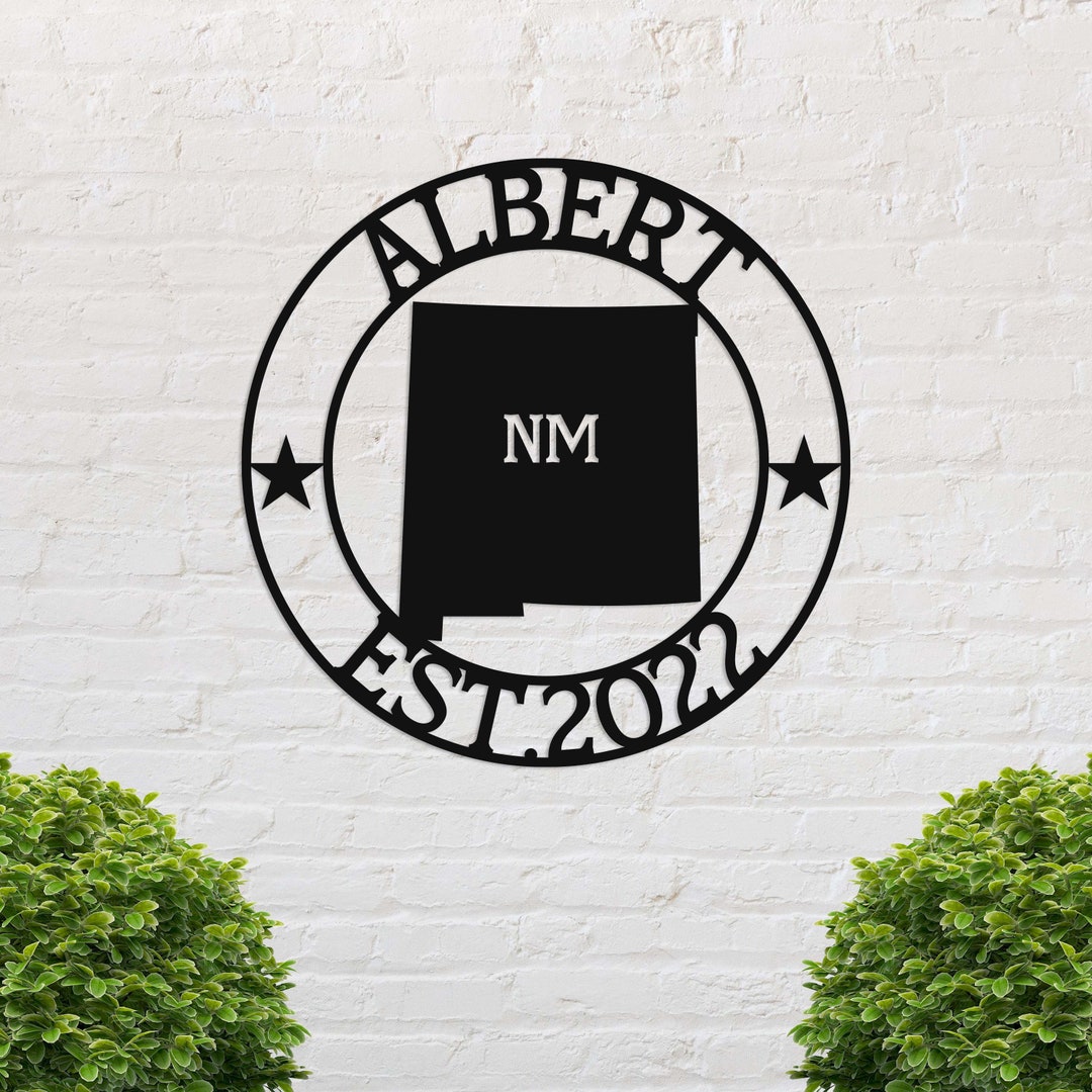 New Mexico Custom Metal Sign, Nm State Sign, New Mexico Welcome Sign ...