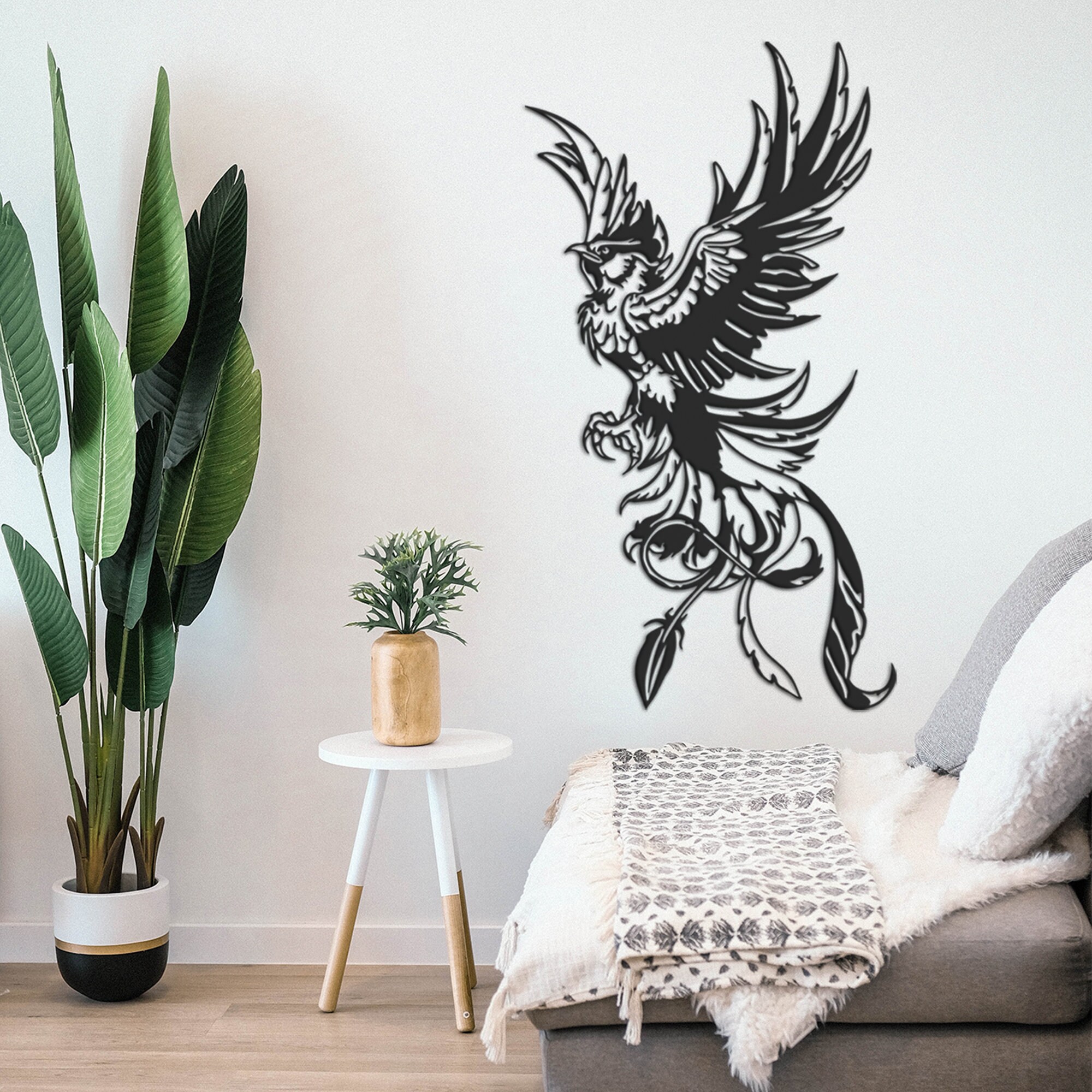 Phoenix Wall Decormetal Wall Artmetal Wall Decormetal Wall | Etsy