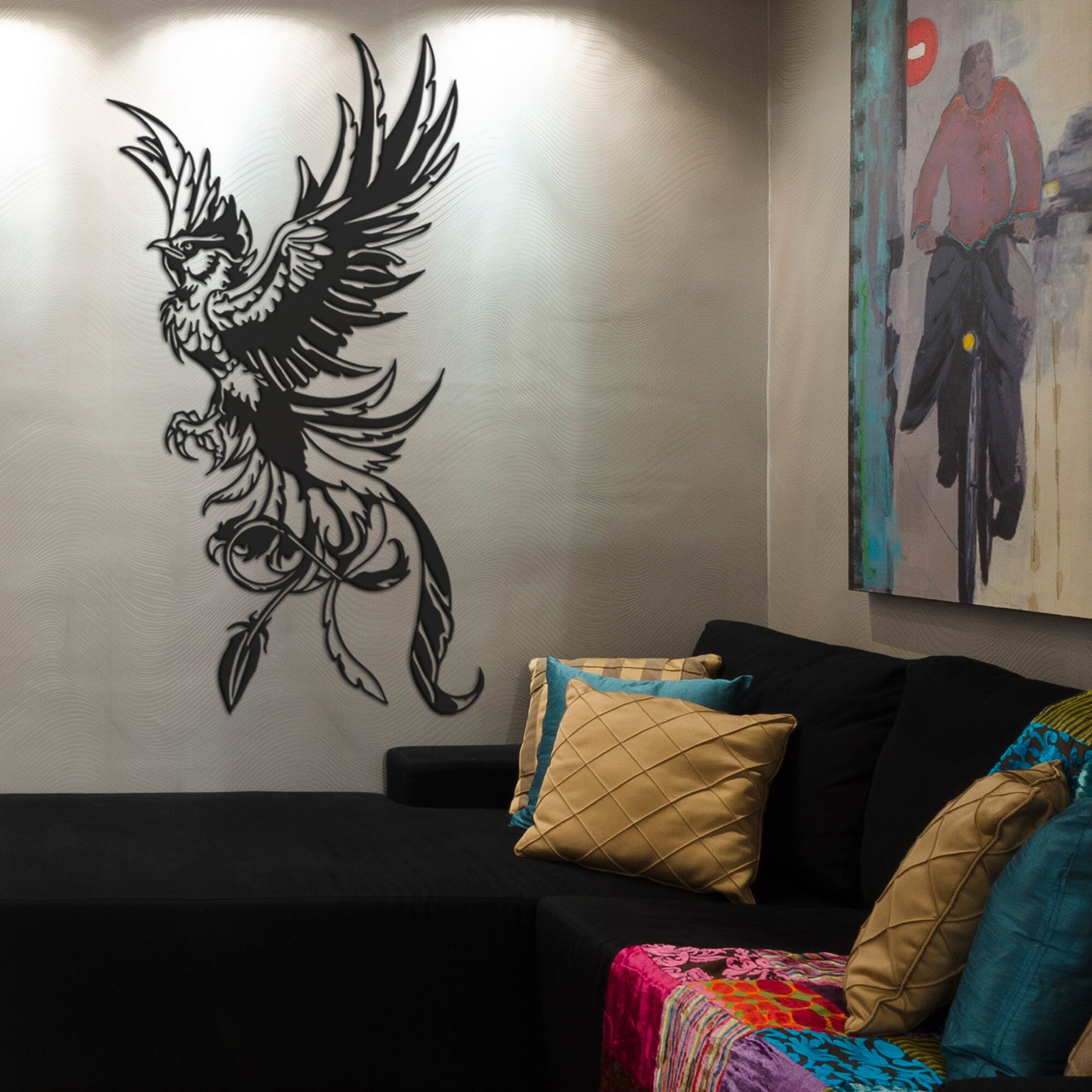 Phoenix Wall Decormetal Wall Artmetal Wall Decormetal Wall | Etsy