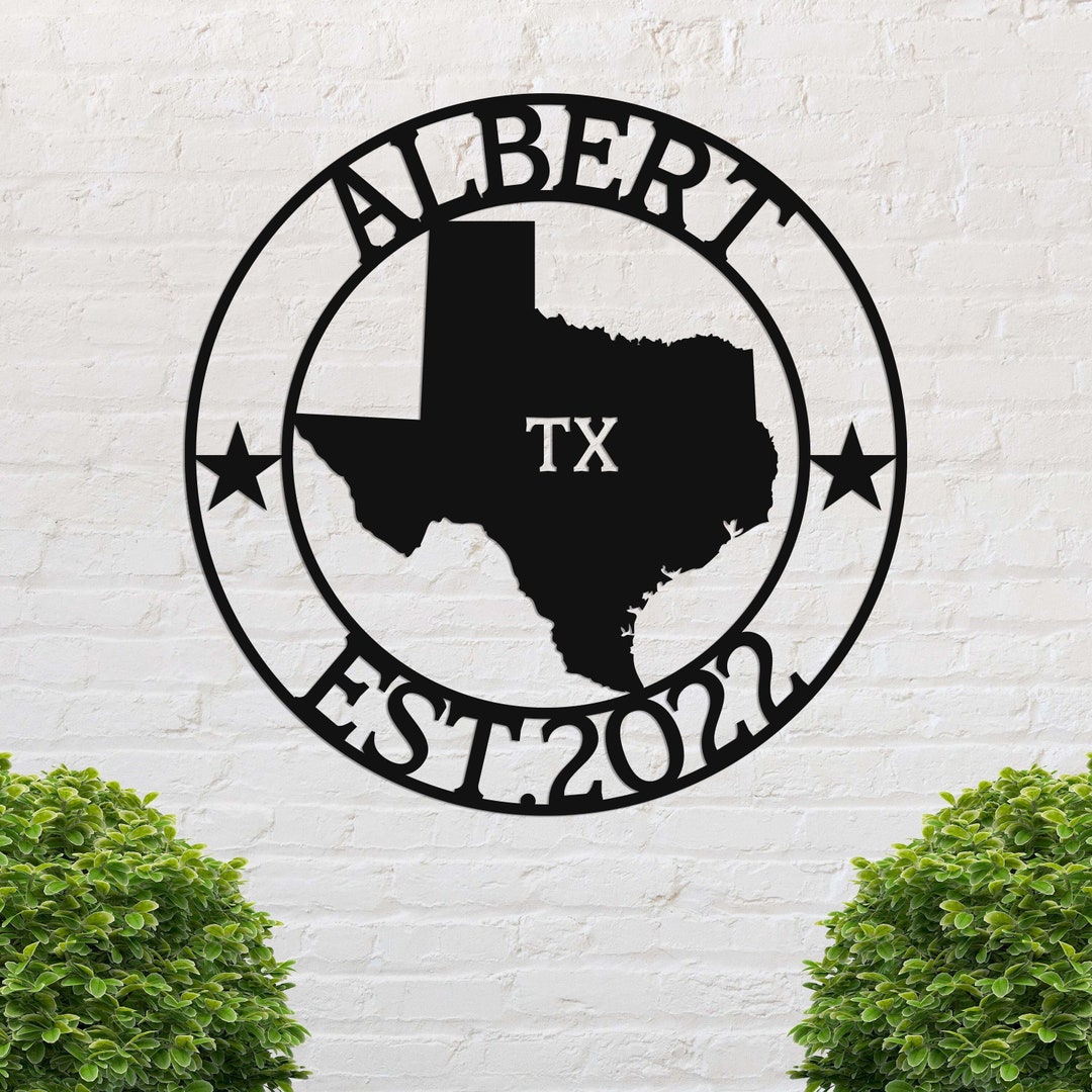 Texas Custom Metal Sign, Tx State Sign, Texas Welcome Sign, Metal Name ...