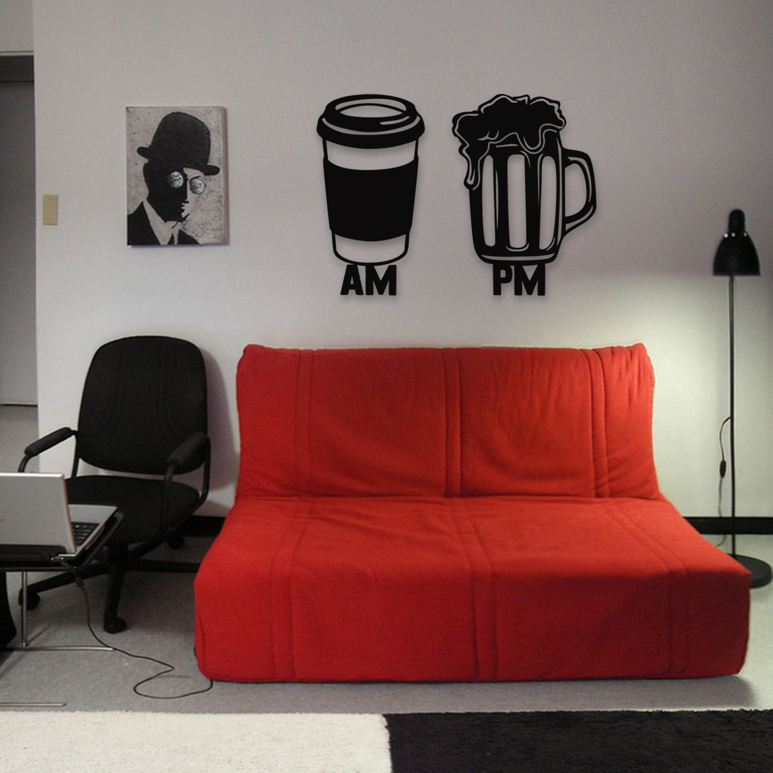 Am Pm Sign Wall Art Metal Wall Decor Metal Wall Art Coffee | Etsy