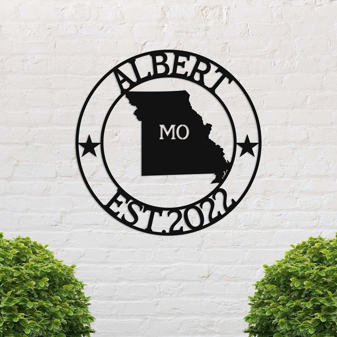 Missouri Custom Metal Sign, Mo State Sign, Missouri Welcome Sign, Metal ...