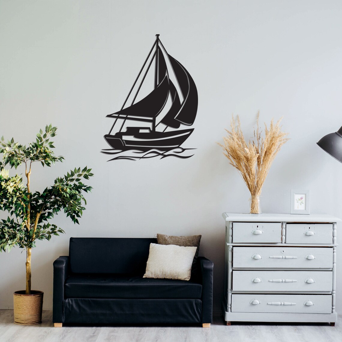 Boat Wall Decor Ship Metal Wall Art Nautical Decor Navy | Etsy