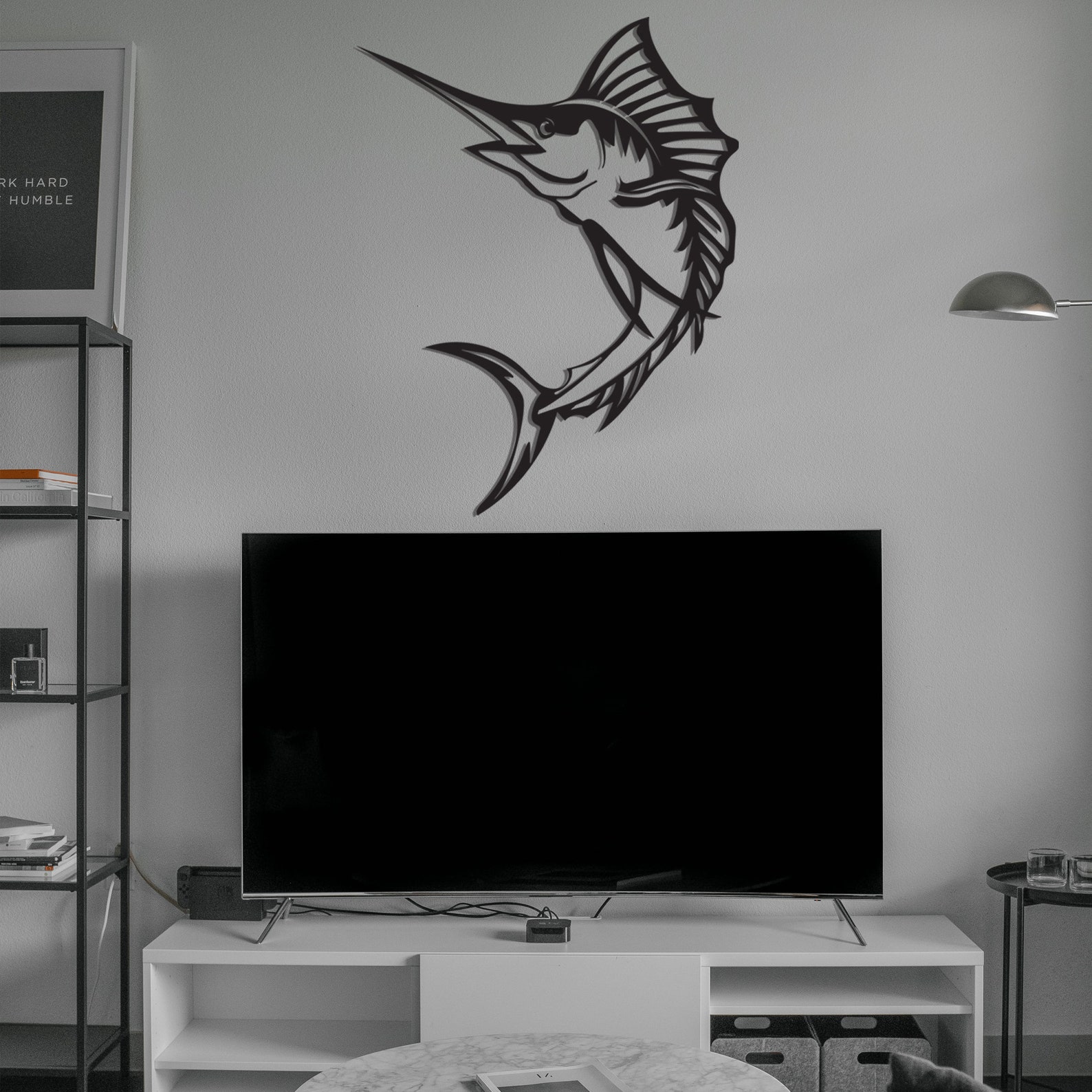 Swordfish Metal Wall Decor Metal Wall Art Minimalist Design - Etsy