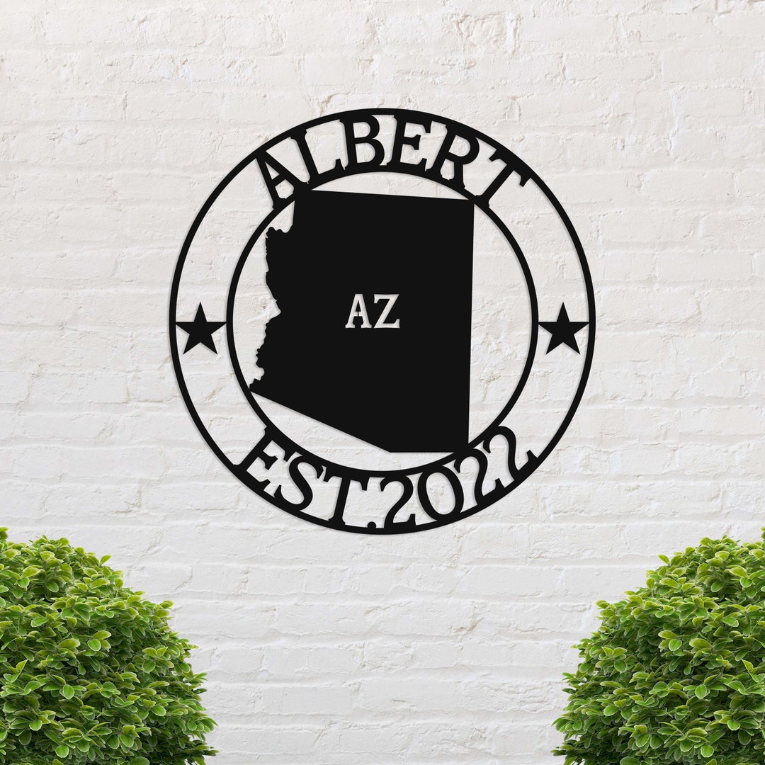 Arizona Custom Metal Sign, Az State Sign, Arizona Welcome Sign, Metal ...