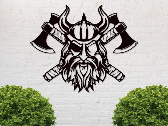 Odin Metal Wall Decor Viking Axe Home Decor Norse Metal Wall | Etsy