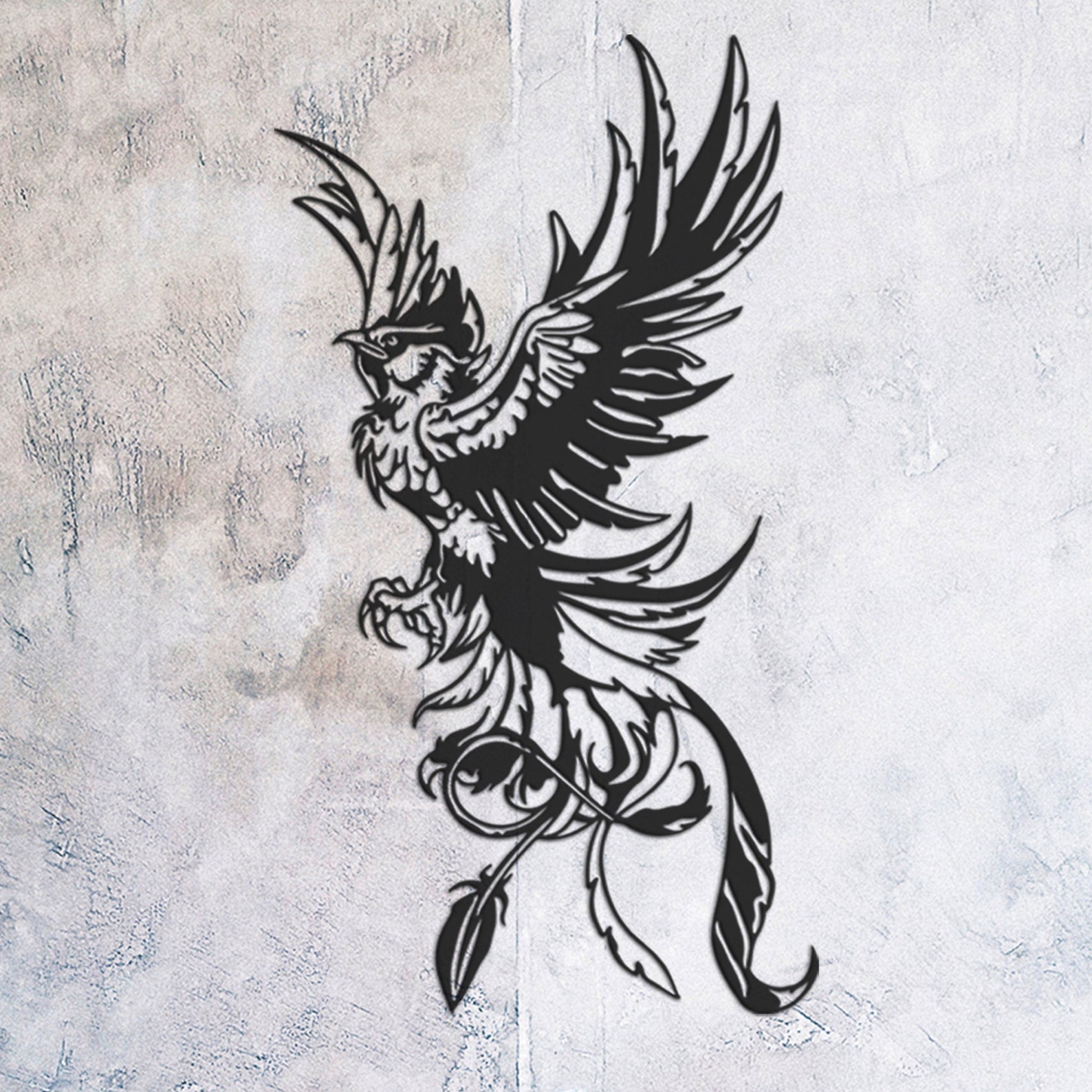 Phoenix Wall Decormetal Wall Artmetal Wall Decormetal Wall | Etsy
