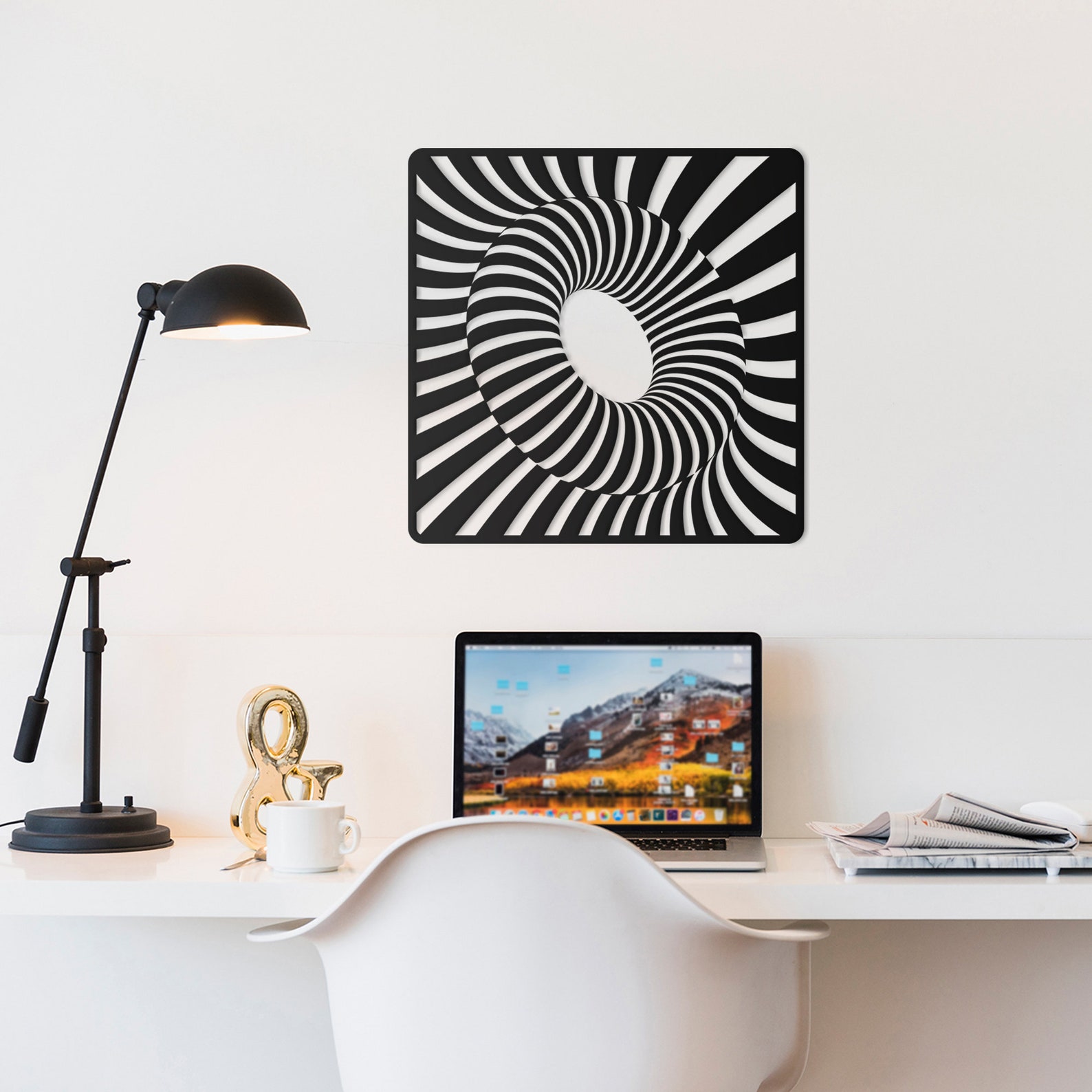 Optical Illusion Wall Decor Metal Wall Decor Metal Wall Art - Etsy