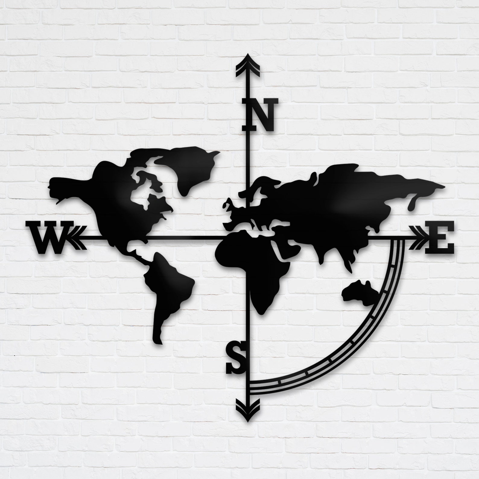 Metal World Map Metal Wall Decor Metal Wall Art - Etsy