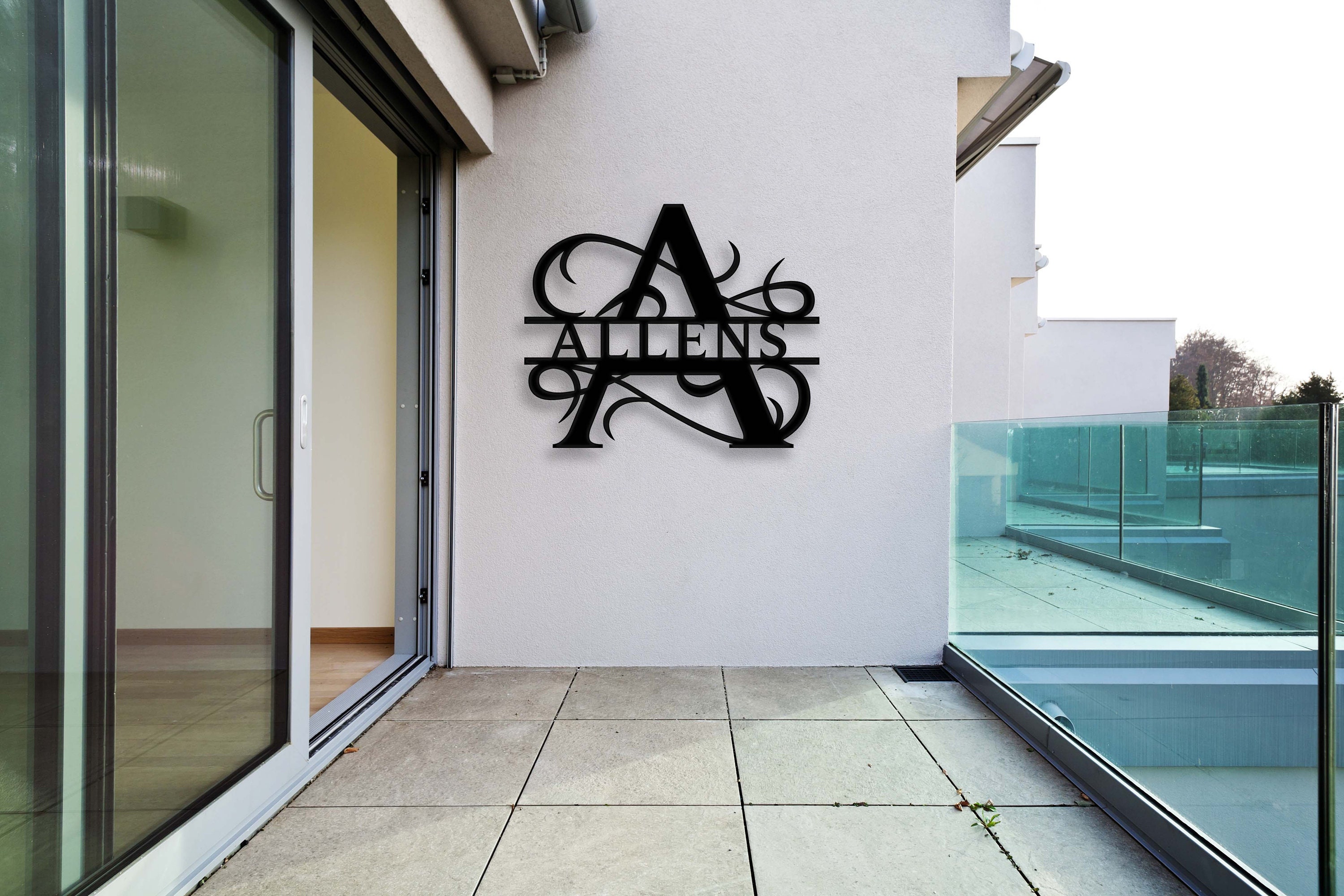 Personalized Family Name Metal Sign, Custom Metal Name Sign sold by ...