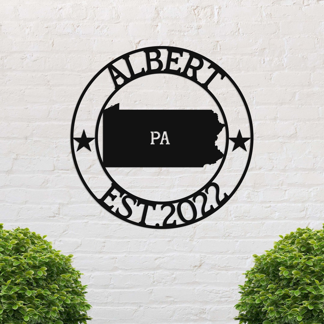 Pennsylvania Custom Metal Sign, Pa State Sign, Pennsylvania Welcome ...
