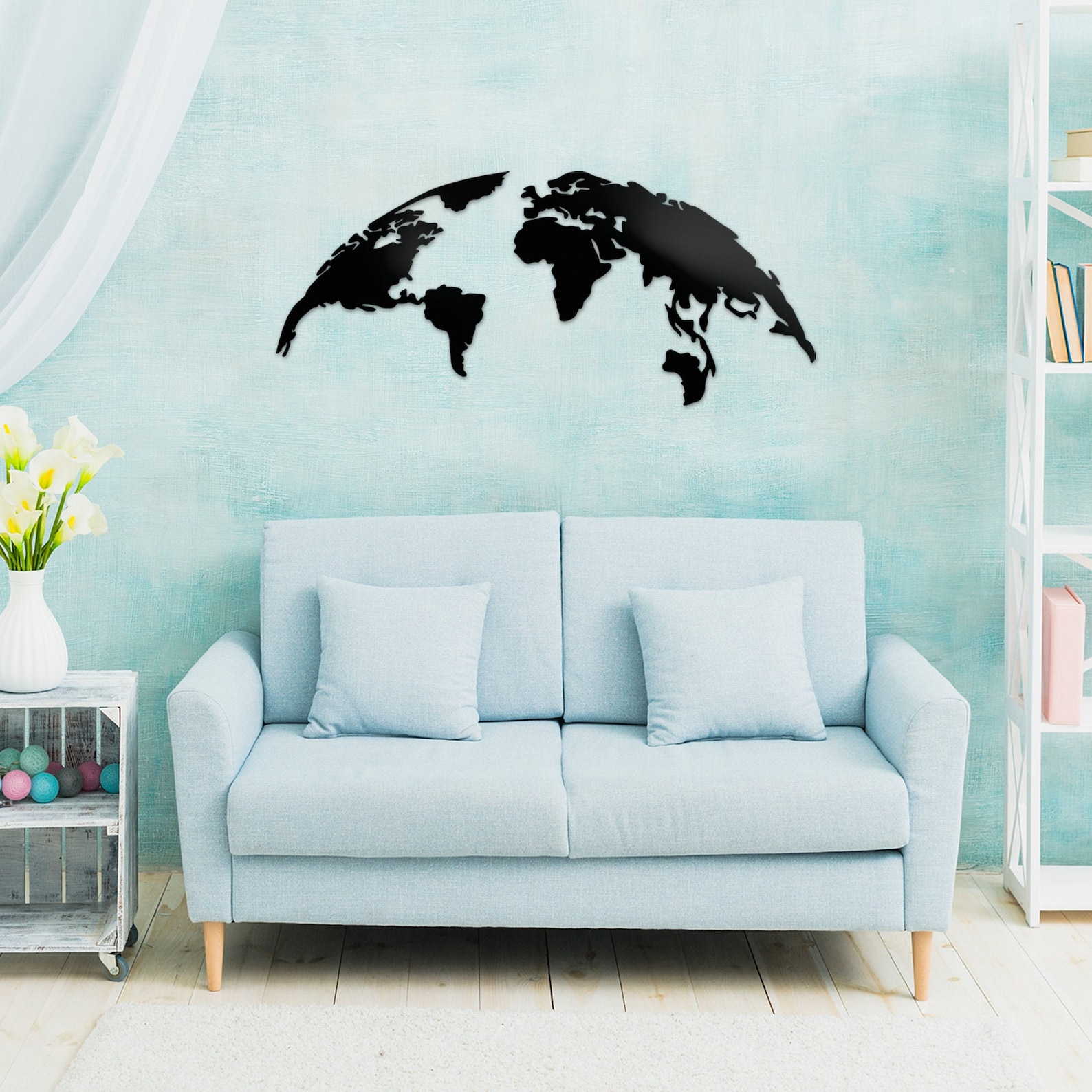 Metal World Map Wall Art Metal Wall Decor Metal Wall Art | Etsy