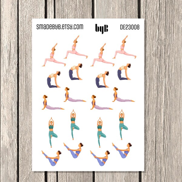 Yoga Stickers - Etsy