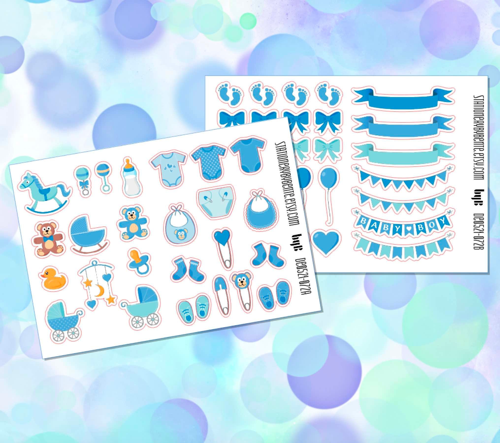 It's a Boy Stickers 2 Sheet Kit Large Sticker Sheets | Etsy