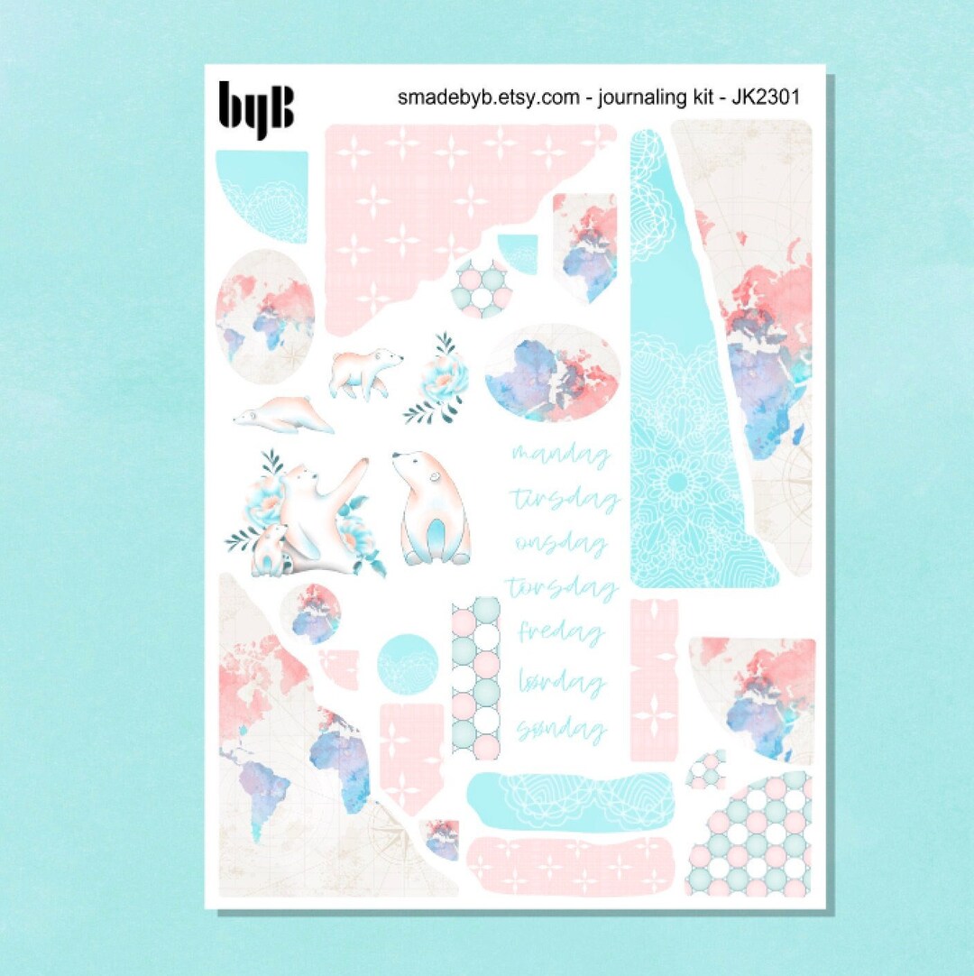 2301 Journaling Kit Sticker Essentials Decorative Stickers for Journals ...