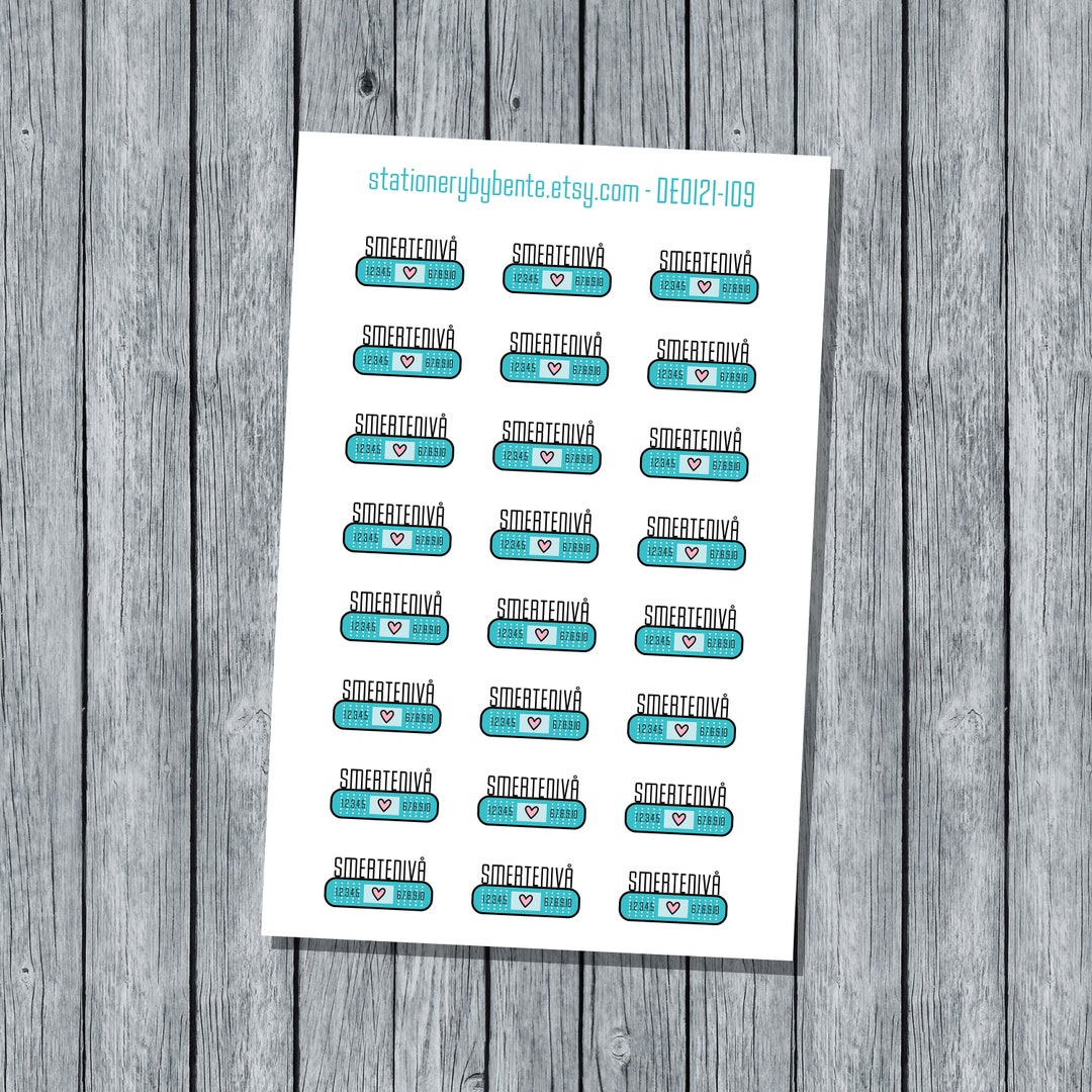 Pain Tracker Sticker Smertenivå Medical Sticker Pain - Etsy Australia