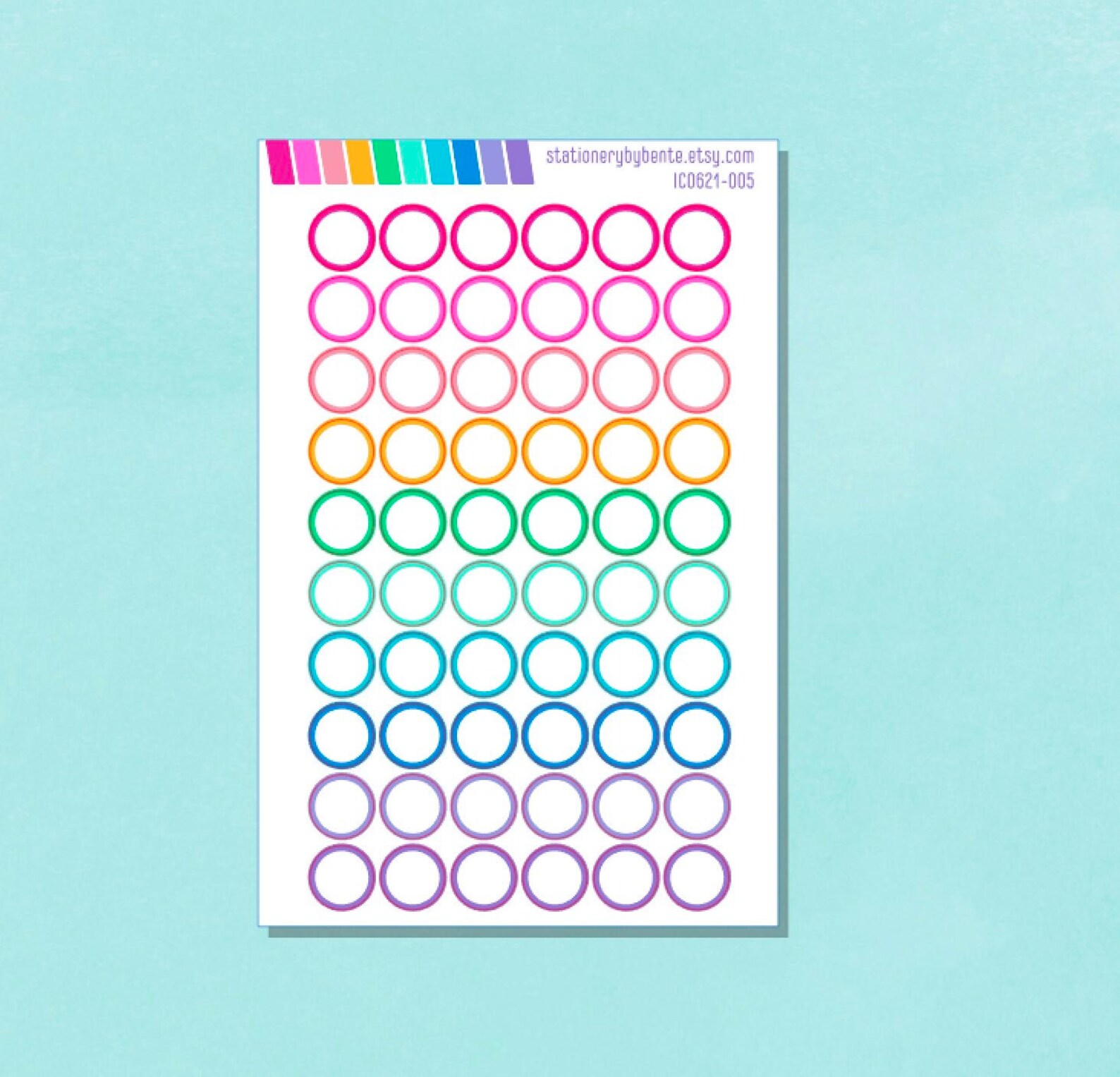 Small Circle Stickers for Bullet Journals Planners - Etsy