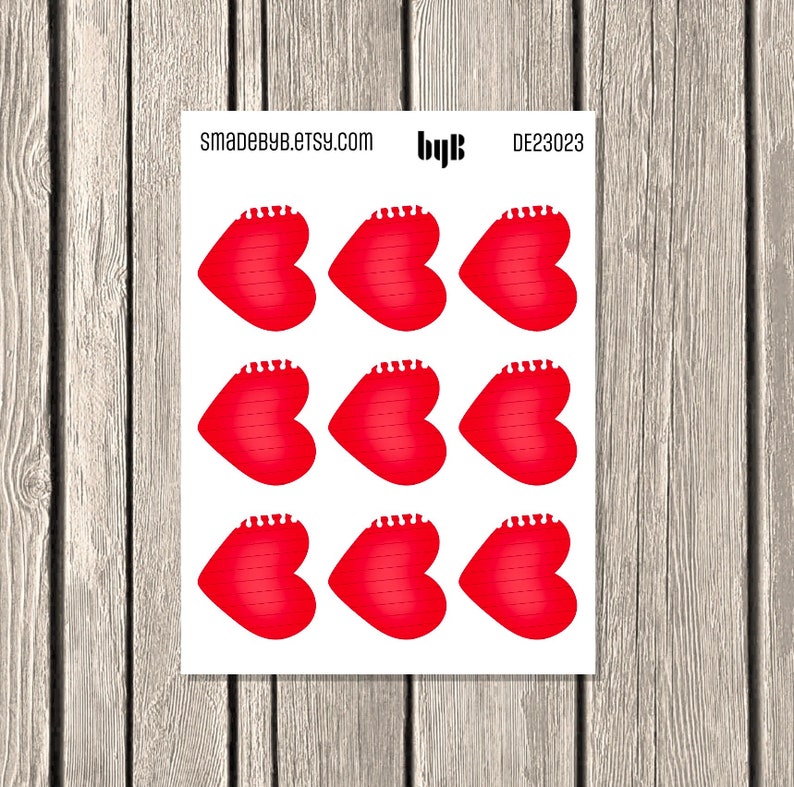 Hoja de notas de corazón con líneas para álbumes de recortes, diarios ...