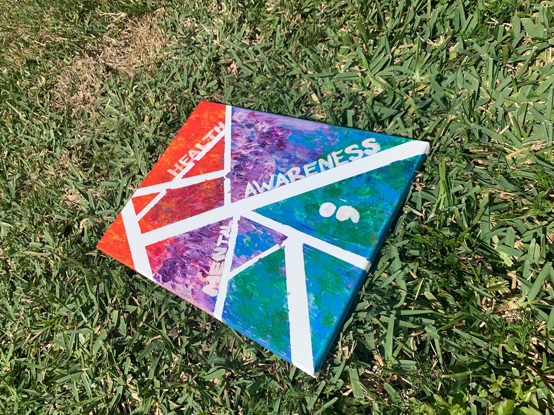 Abstract Painting; Mental Health Awareness - Etsy