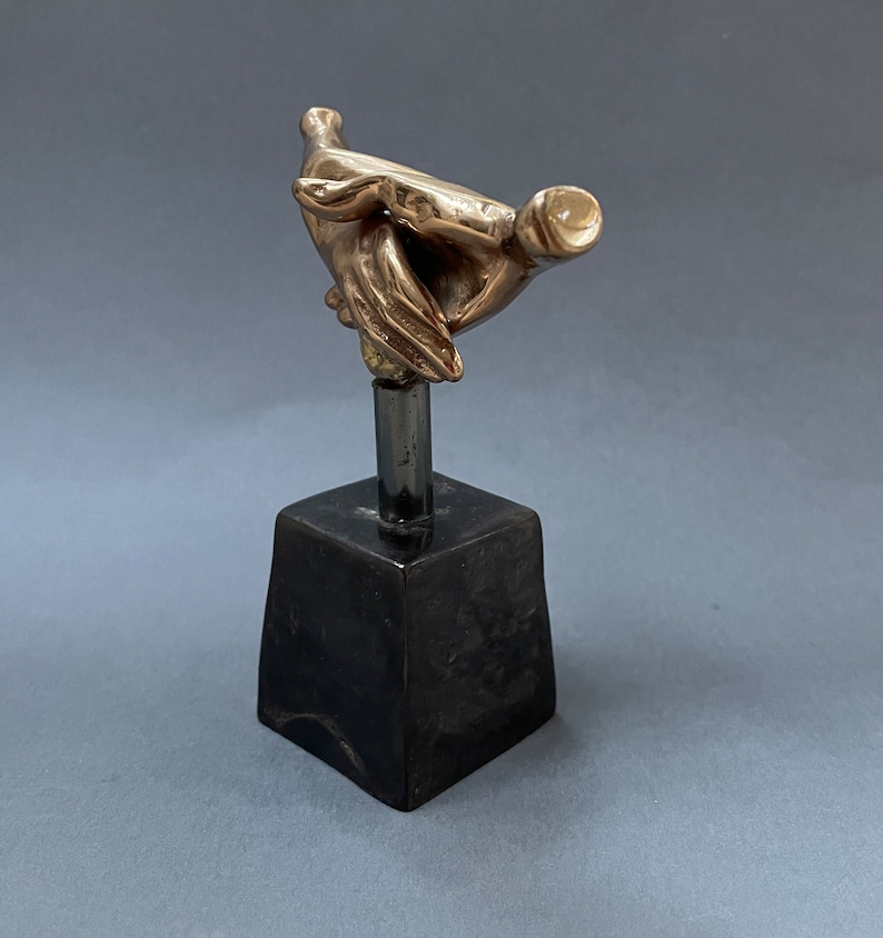 YVES LOHE Bronze Handshake Sculpture by Renown Contemporary French ...