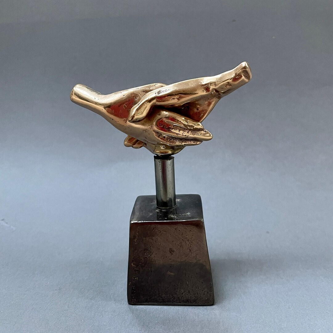 YVES LOHE Bronze Handshake Sculpture by Renown Contemporary French ...