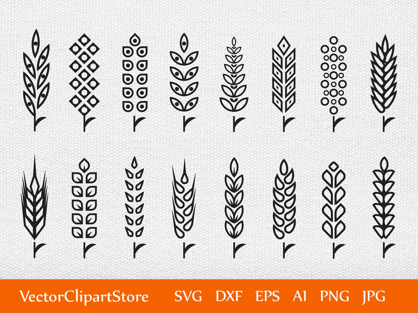 Wheat SVG Bundle/ Wheat Clipart/ Grain Svg/ Wheat Cut Files - Etsy