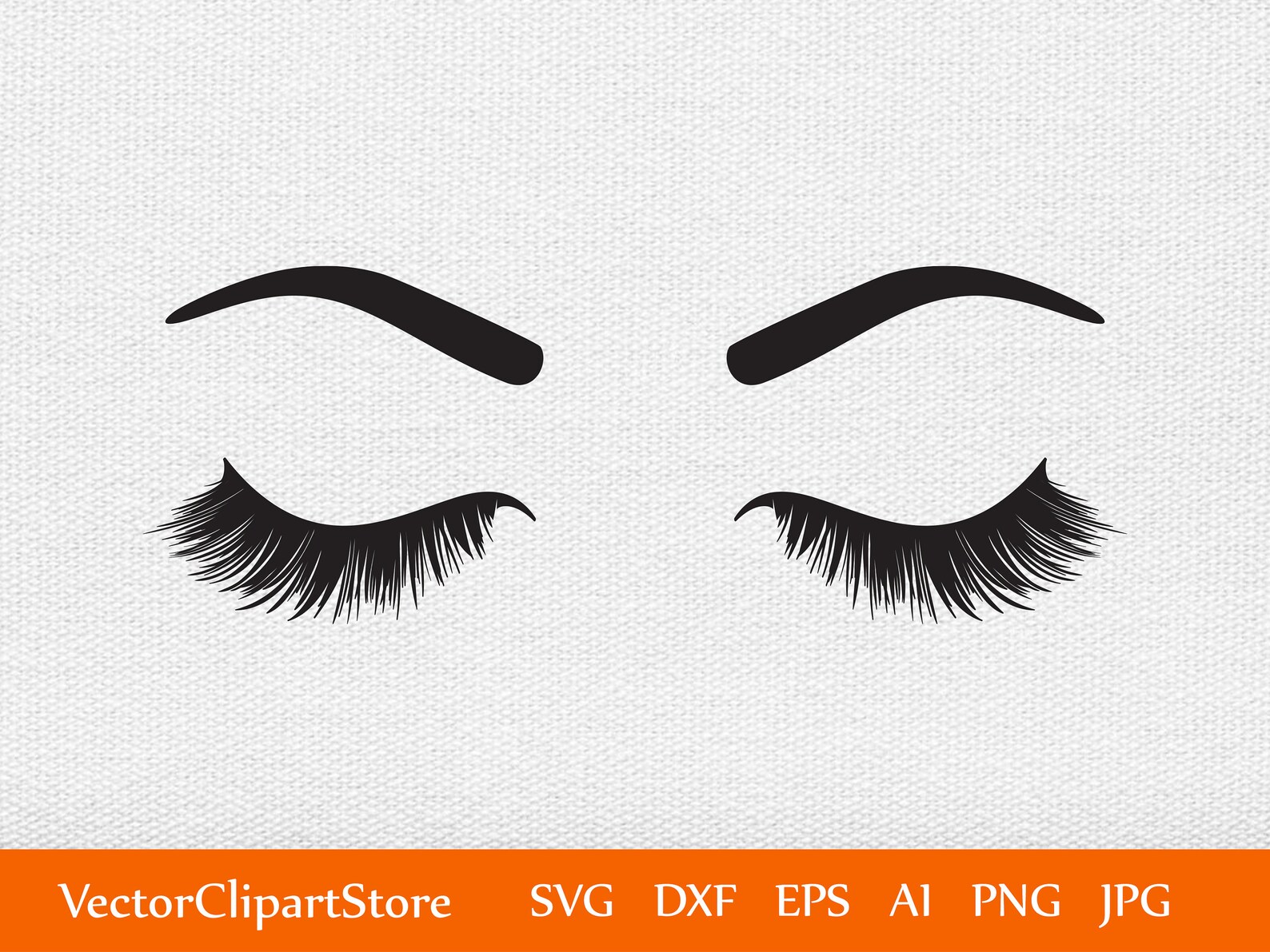 Eyelashes and Brows SVG Png Dxf Digital Download Clipart - Etsy