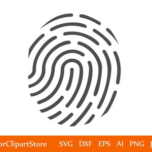 Fingerprint SVG. Thumbprint SVG, DXF. Thumb Print Svg. Biometric Svg ...