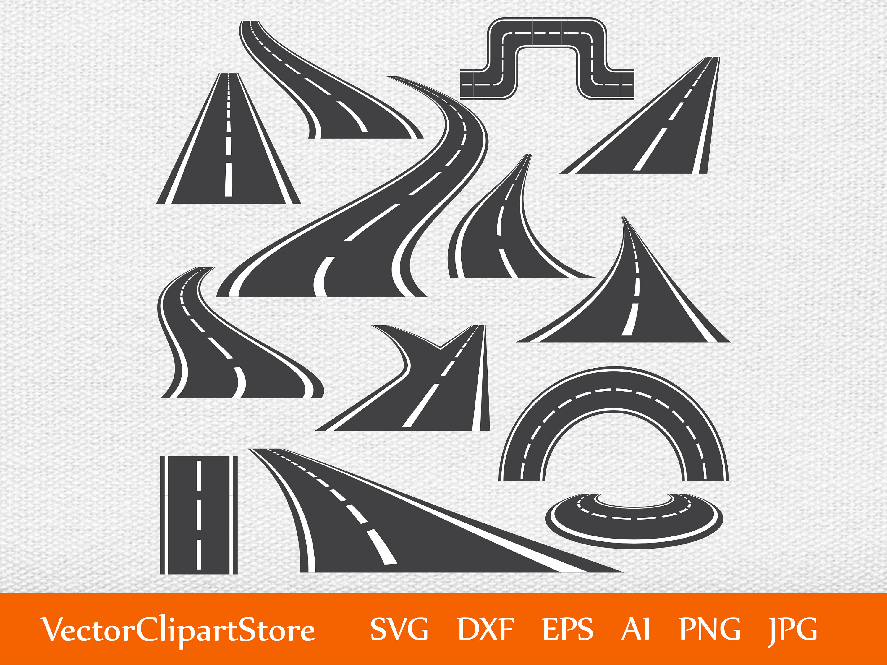 Curved Road Clipart Png