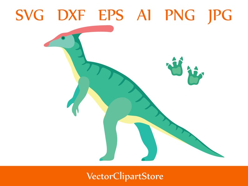 DINOSAURS CLIPART with FOOTPRINTS. Dinosaur svg. Dino clipart | Etsy