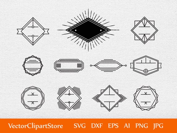 Antique Rectangular Frames/ Vintage Graphic Borders/ Antique | Etsy