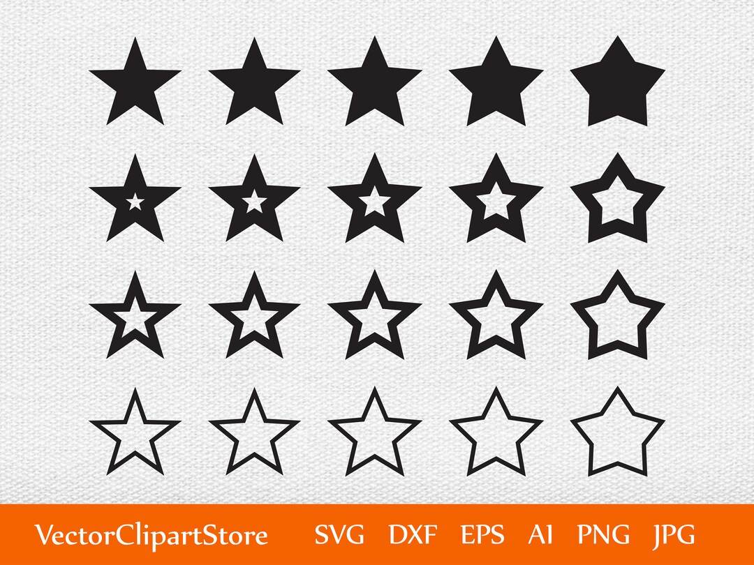 Stars SVG Bundle, Digital Files - Instant Download, SVG Files for ...