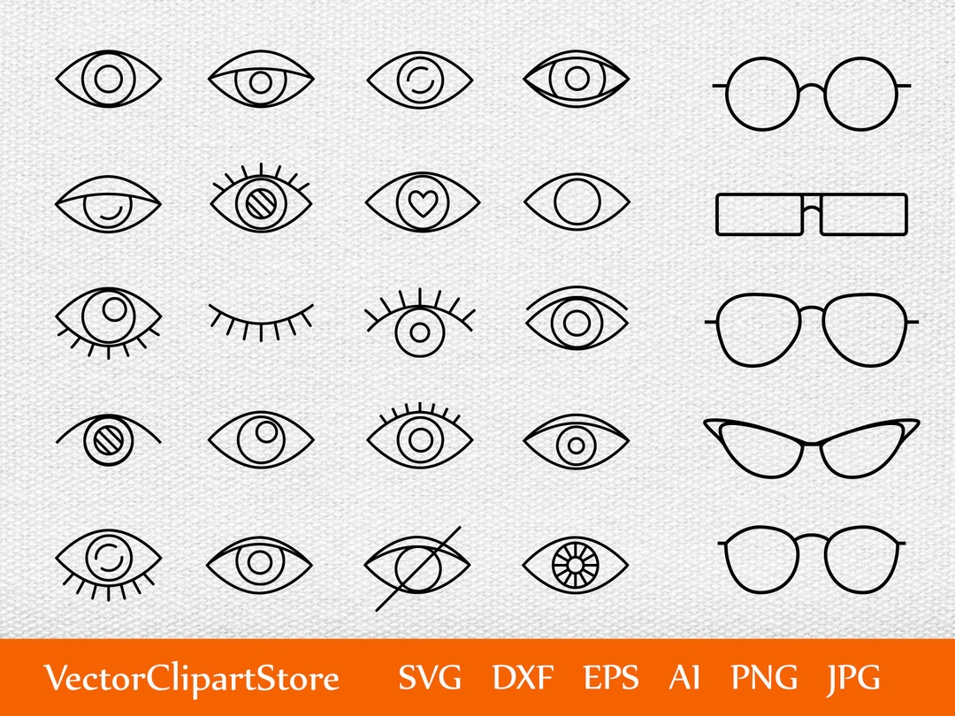 Eyes Svg,eye Svg,eyes Cut File,eye Lashes Svg,eyes Clipart,glasses Eyes ...