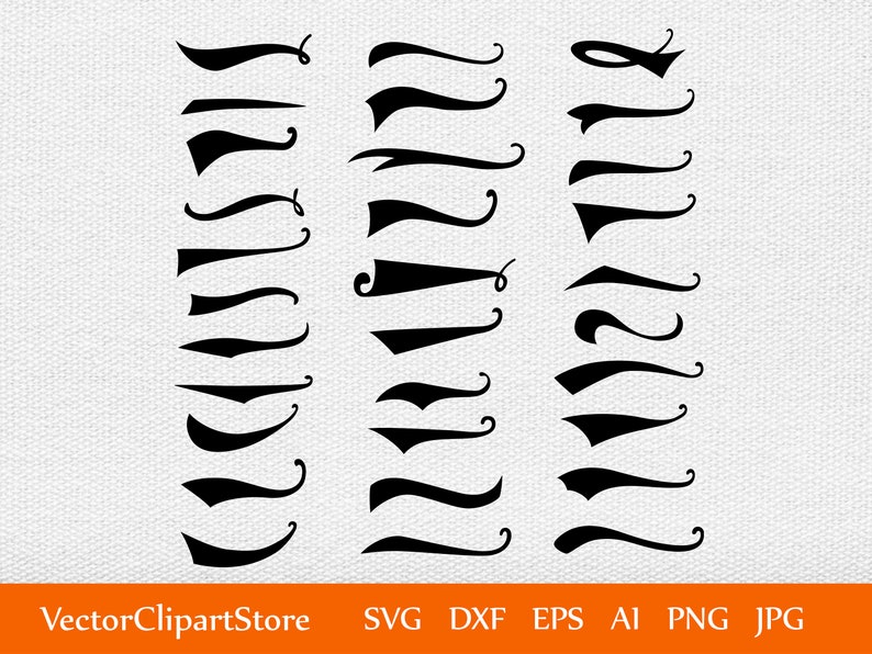 Font Tails Svg Text Tails Svg Text Swashes Svg Font Swash - Etsy Canada