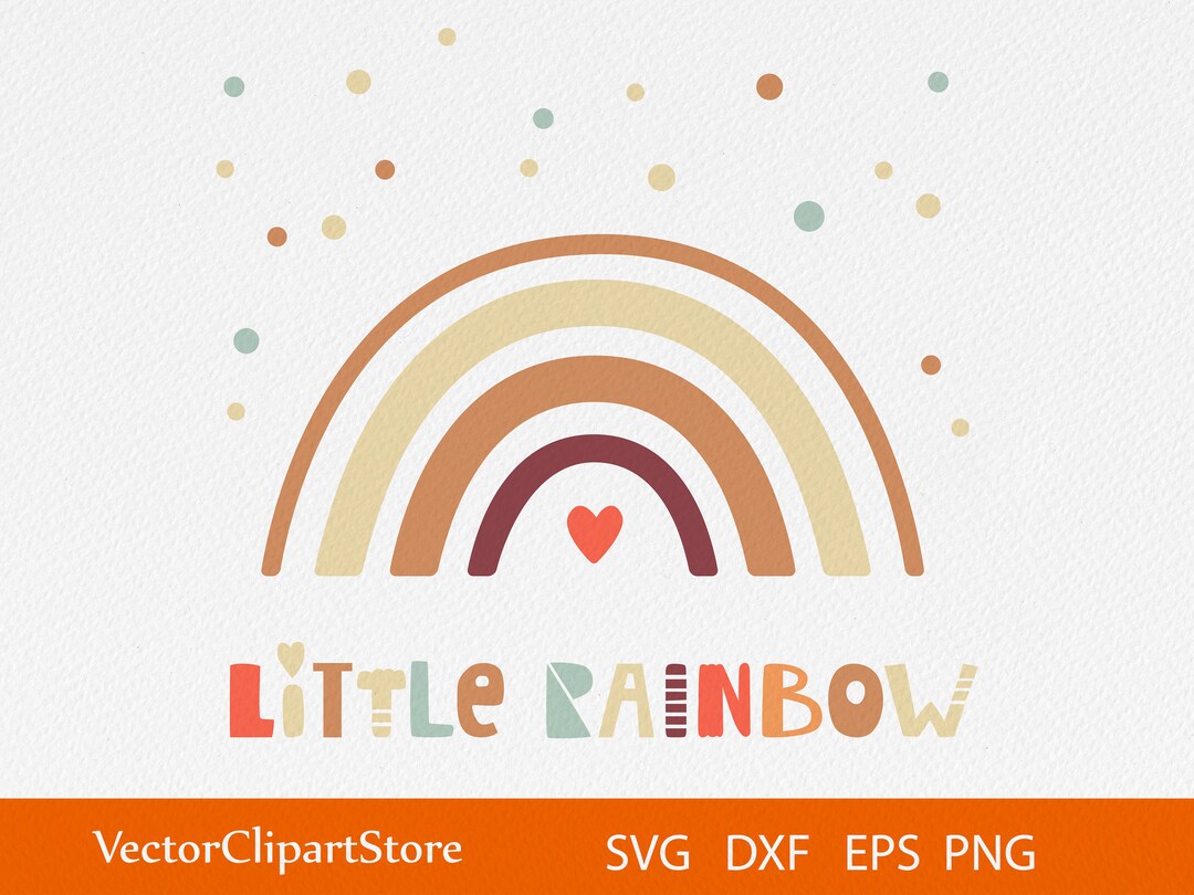 Rainbow Baby Clipart SVG PNG Jpg Vector Rainbow Newborn Clip Art, Hand ...