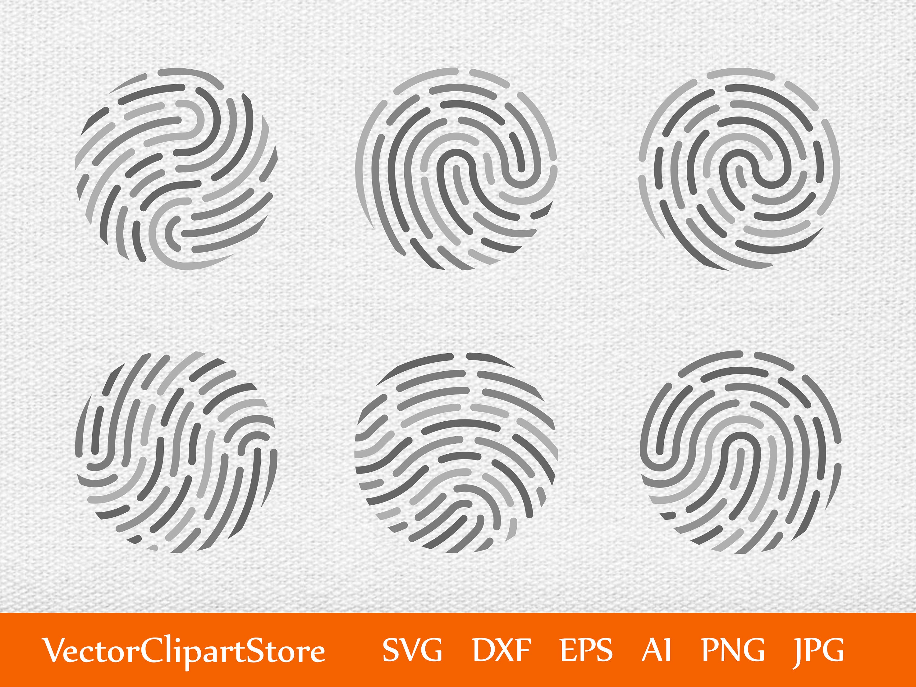 Fingerprint Gray SVG. Thumbprint SVG DXF. Thumb Print Svg. - Etsy Australia